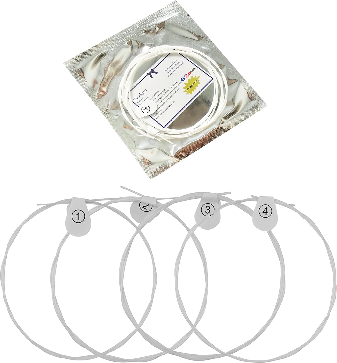 Amazon.com: 5 CORE Ukulele Strings Set – 4-Piece Replacement Strings ...
