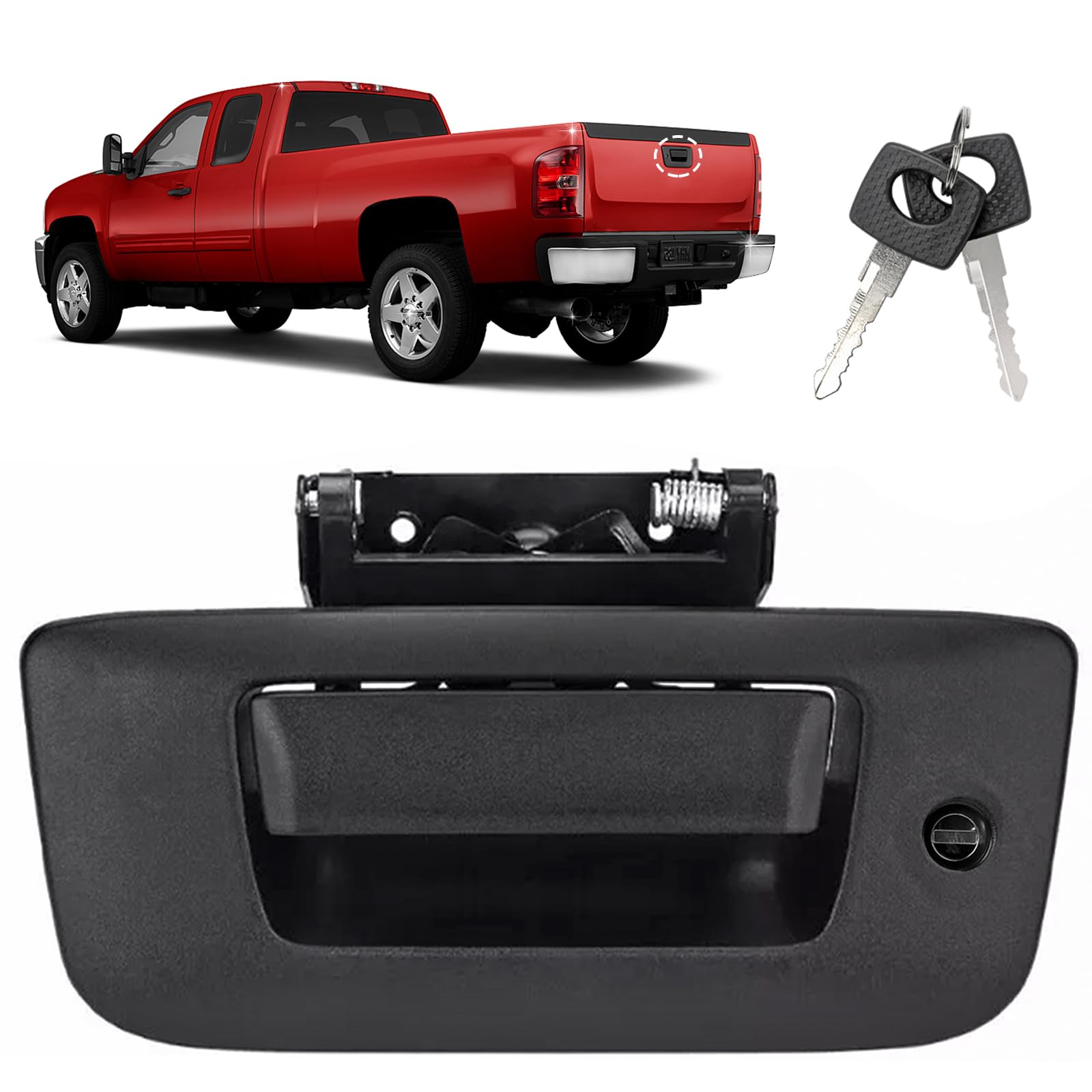 Amazon.com: Dtomi Tailgate Handle, Rear Locking Tailgate Latch Handle ...