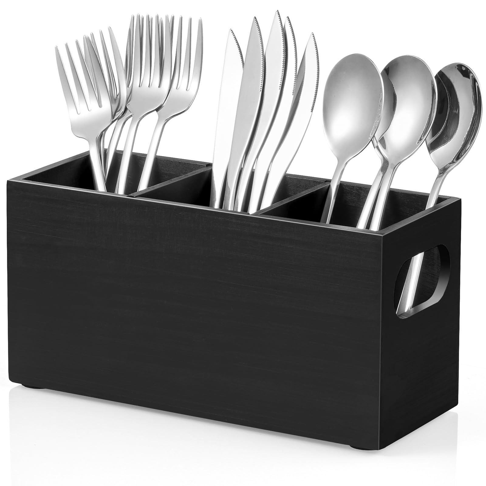 Amazon.com - DRASTAR Silverware Holder, Wooden Utensil Caddy ...
