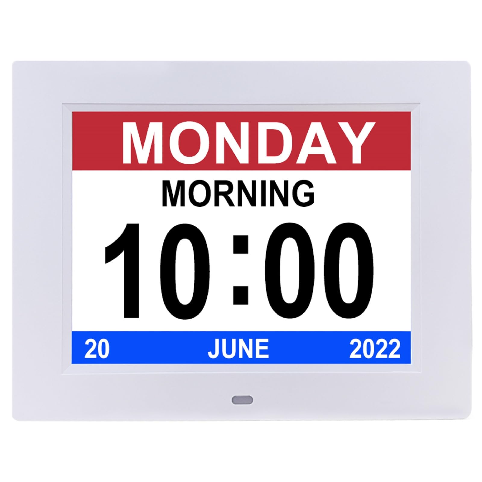 Digital Day Calendar Clock 8 Inch 12 Alarms Non-Abbreviations Day ...