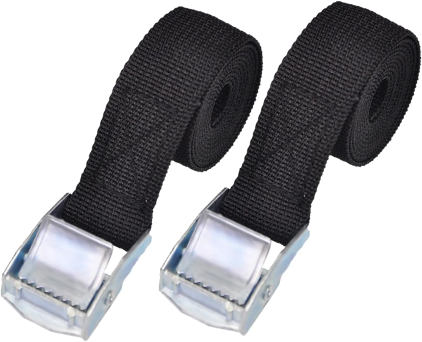 Lookka 2PCS Cam Buckle Lashing Straps, 2.5CMX1M, 2.5CMX2M Metal Cam ...