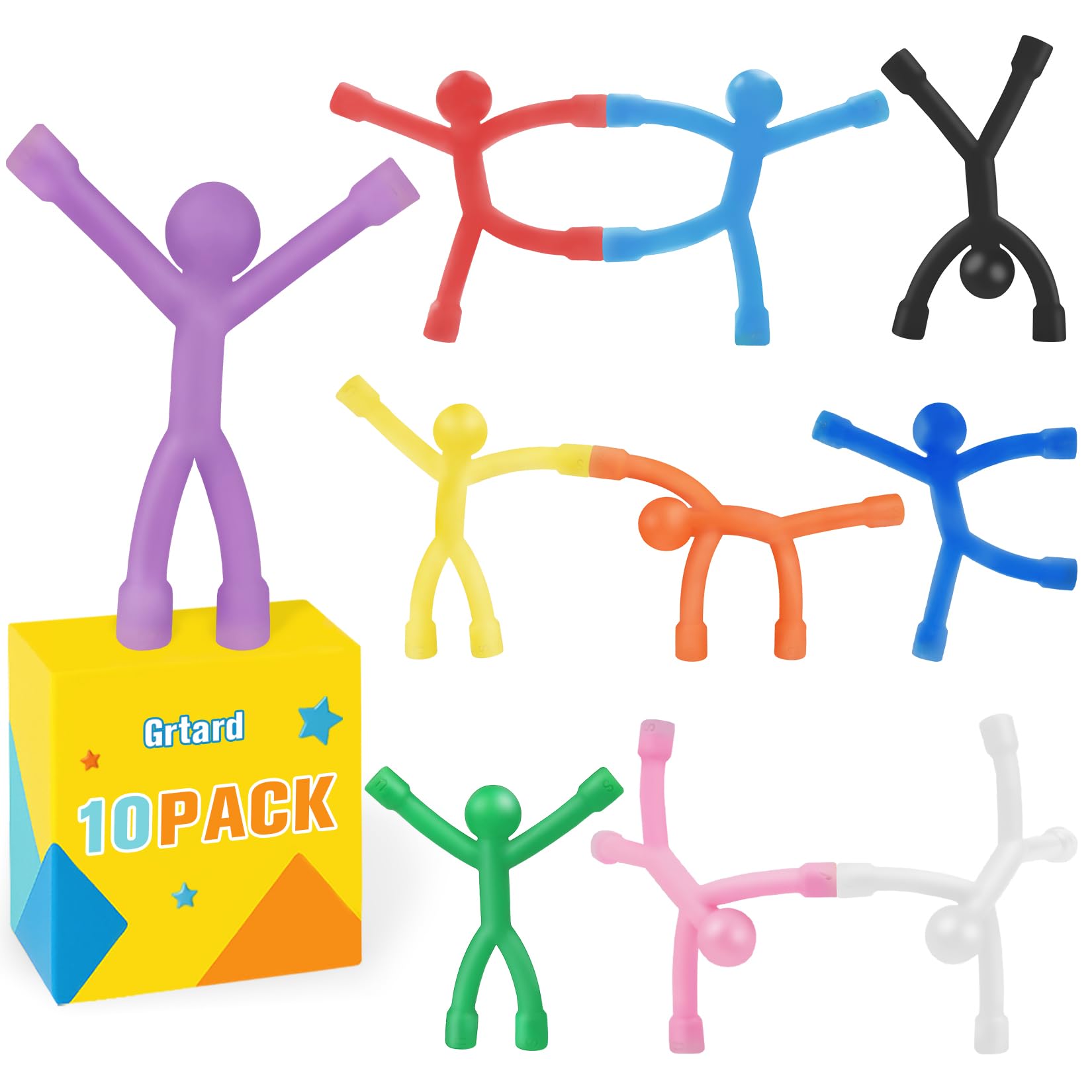 Snapklik.com : 10 Pack Magnetic People Figures, Colorful Humanoid ...