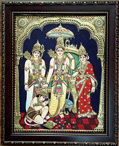 Decode Kodanda Ramar Tanjore Painting(20 * 16 inches) : Amazon.in: Home ...