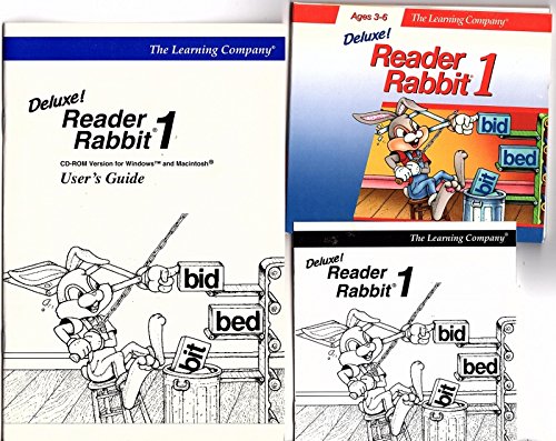 Reader Rabbit 1, One CD-ROM, Deluxe! For Windows (windows version 1.2 ...