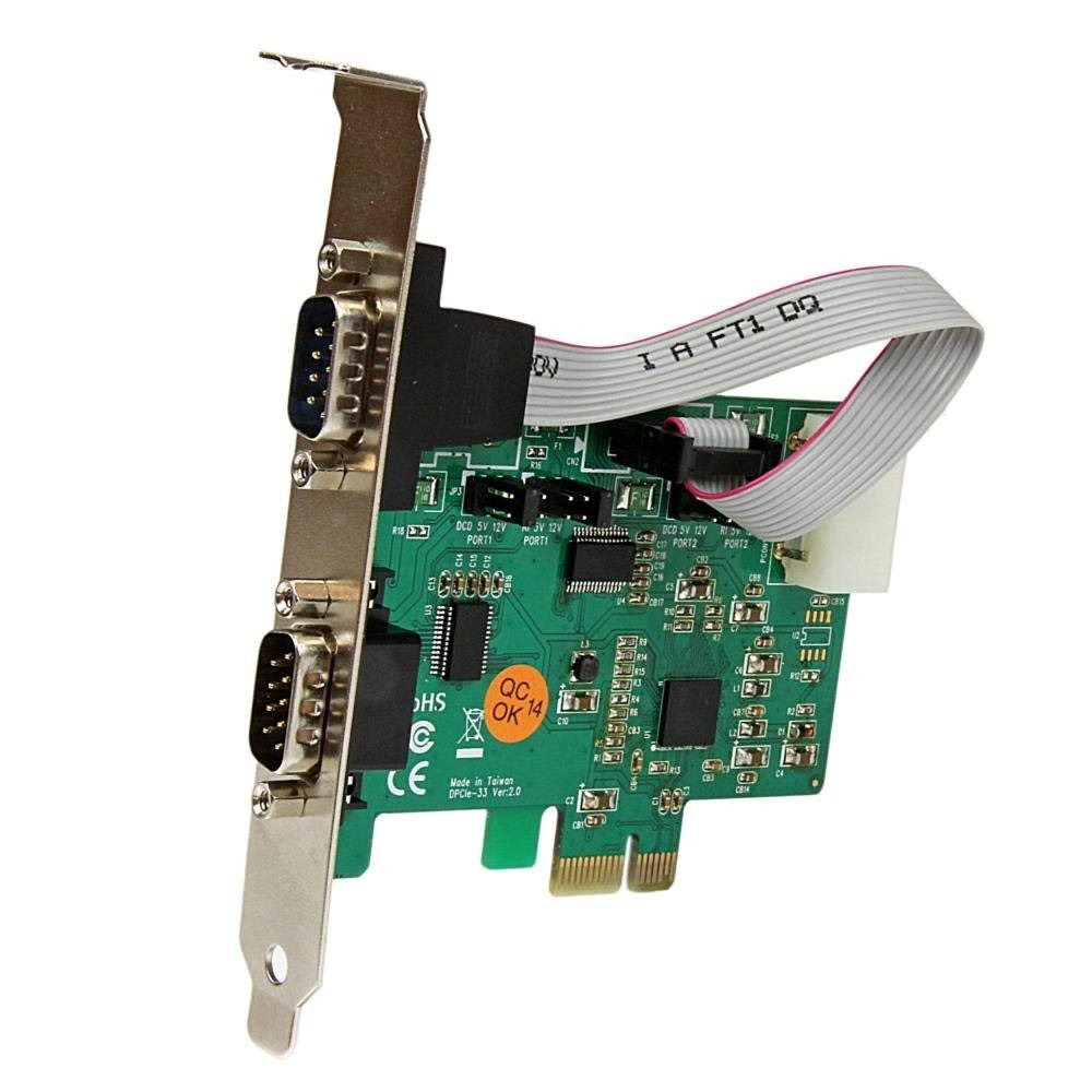 Buy StarTech.com 2 Port Industrial PCI Express (PCIe) RS232 Serial Card ...