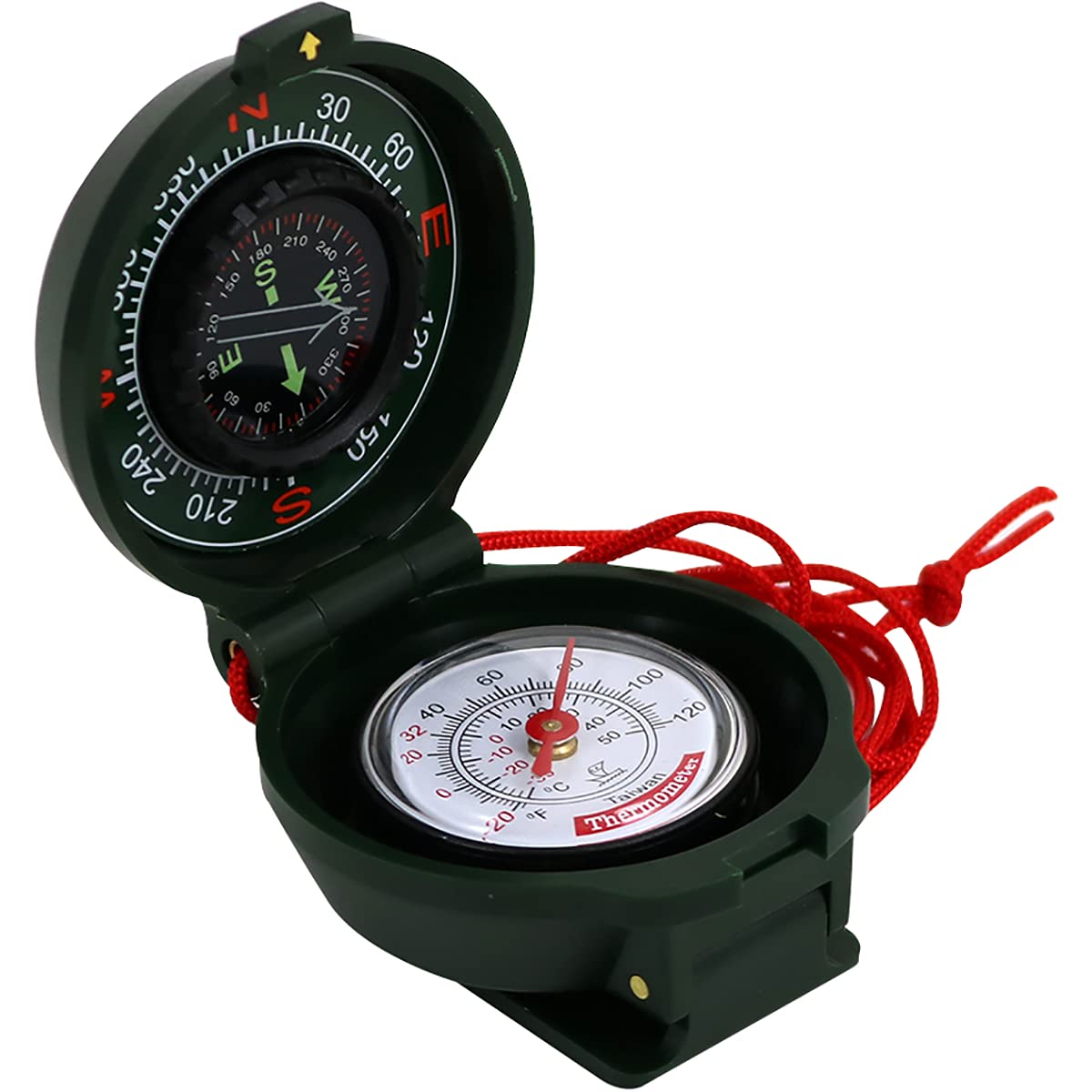Coghlan's Compass Thermometer - Plastic, Luminous Dial, Outdoor ...