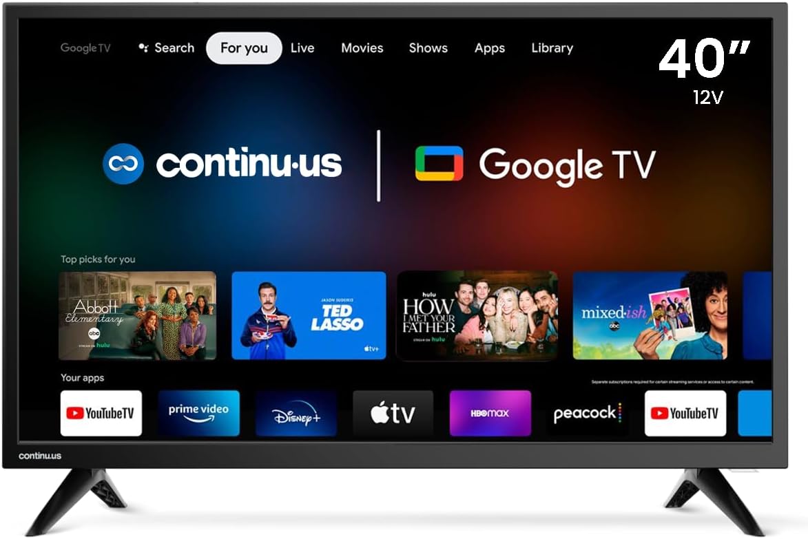 Amazon.com: Continu.US 40" 12V RV Smart TV – Android TV with Google ...