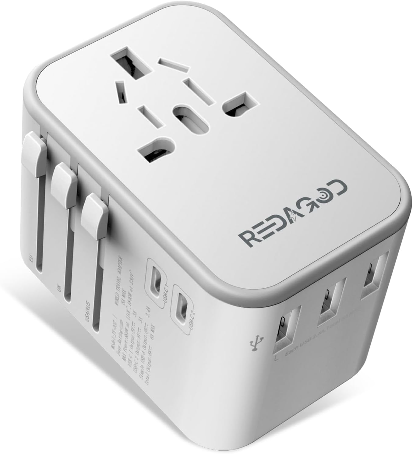 Amazon.com: Universal Travel Adapter,Redagod International Plug Adapter ...