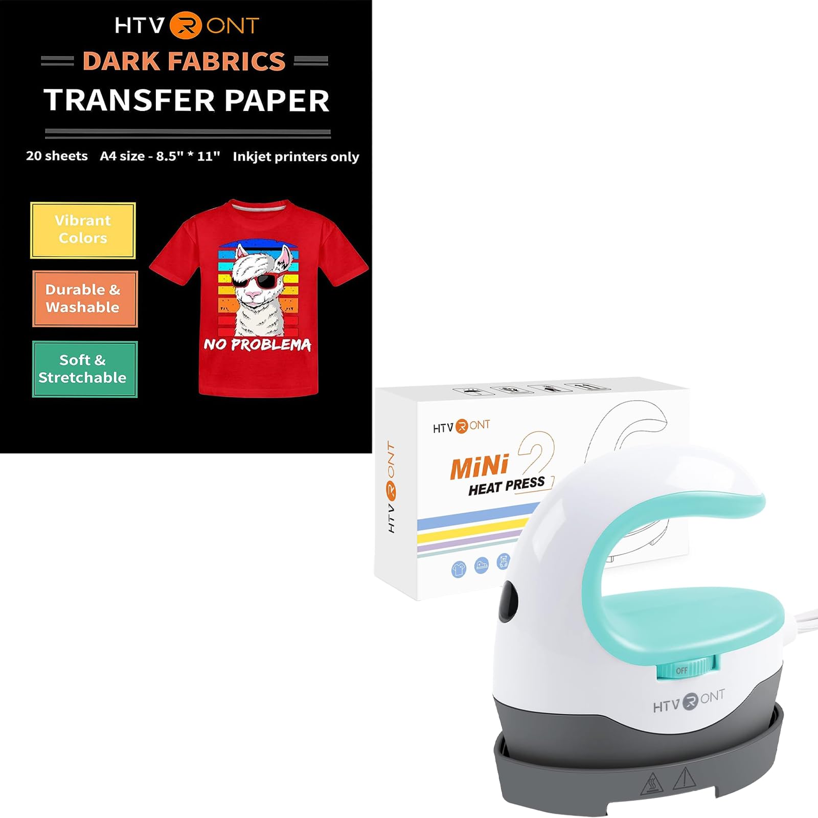 Amazon.com: HTVRONT Heat Press Mini Heat Press Machine & Heat Transfer ...