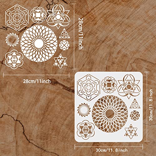 FINGERINSPIRE Cosmos Infinity Symbols Stencil 30x30cm Sacred Geometry ...