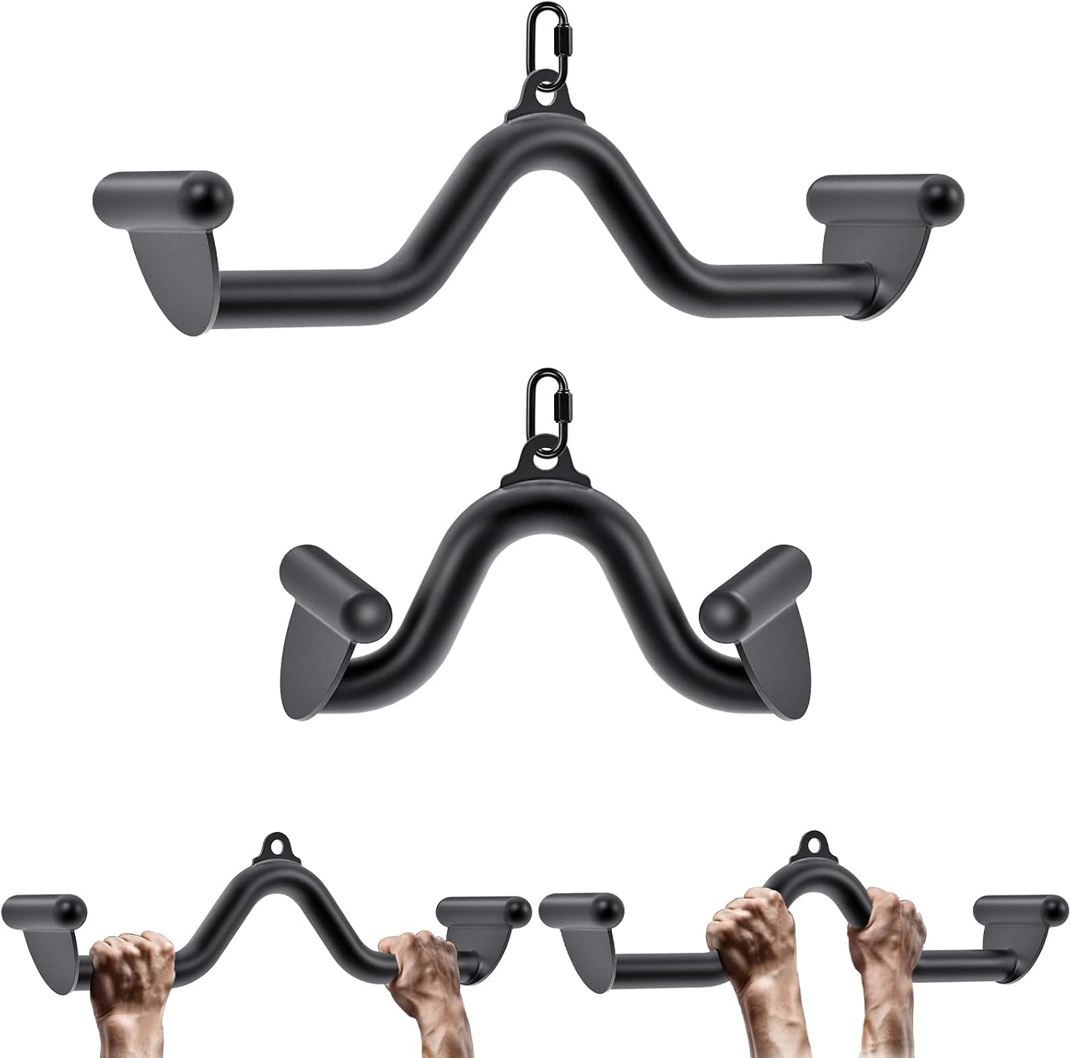 Kipika LAT Pull Down Bars Cable Machine Attachment, Rowing T-bar V-bar ...