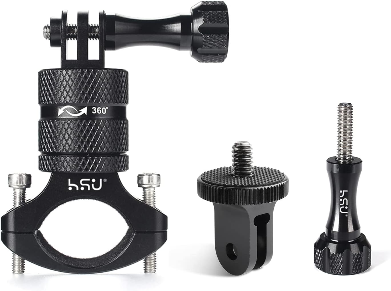 Amazon.com : HSU Aluminum Bike Bicycle Handlebar Mount and 1/4 inch 20 ...