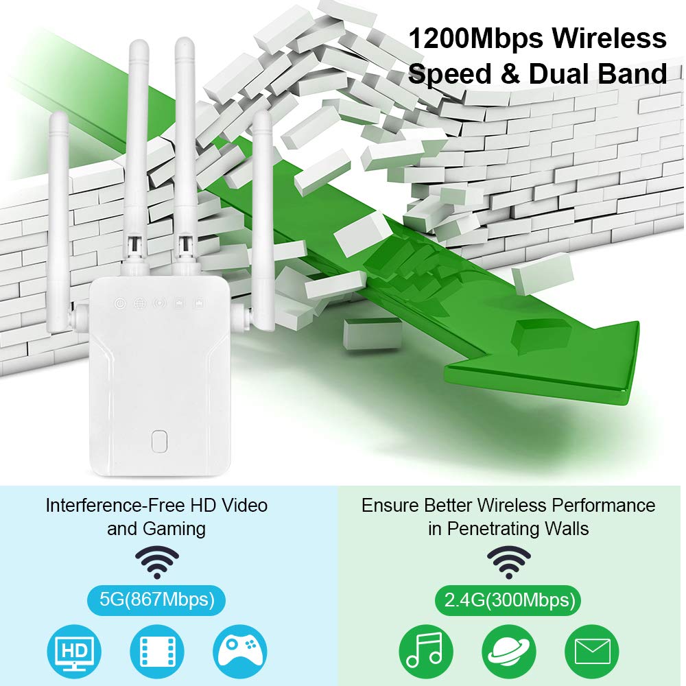 Buy WiFi Range Extender Wireless Signal Repeater Booster, Extend WiFi ...