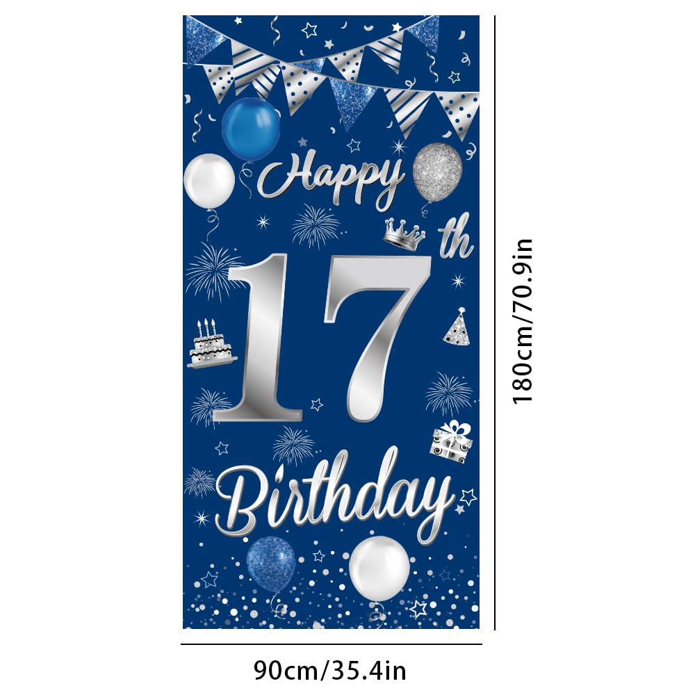 Girl Birthday Decorations Custom Happy 17th Anniversary Decorations ...