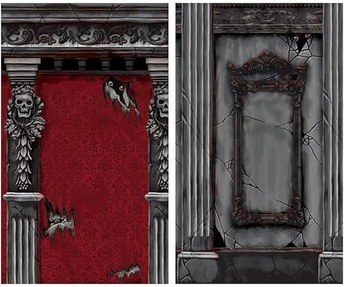 Amazon.com: Gothic Mansion Plastic Scene Setters (Pack of 2) - 48" x 20 ...