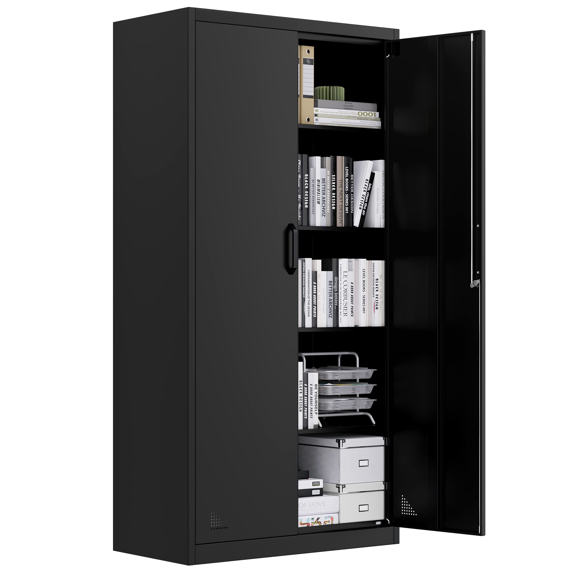 YITAHOME Office Storage Cabinets, Tall Metal Filing Cabinets with Keys ...