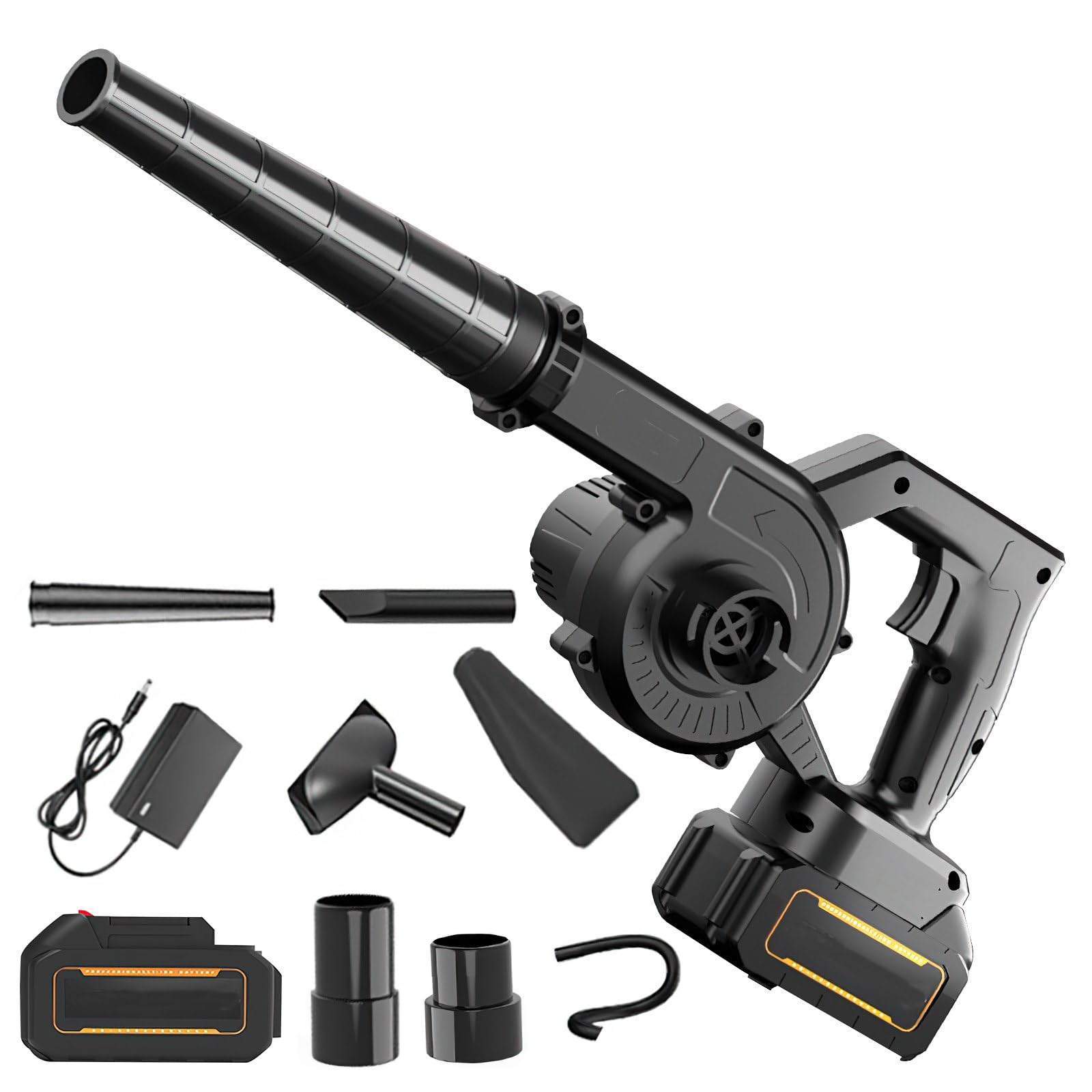 21V Cordless Leaf Blower and Vacuum with Battery and Charger, 2 IN 1 ...