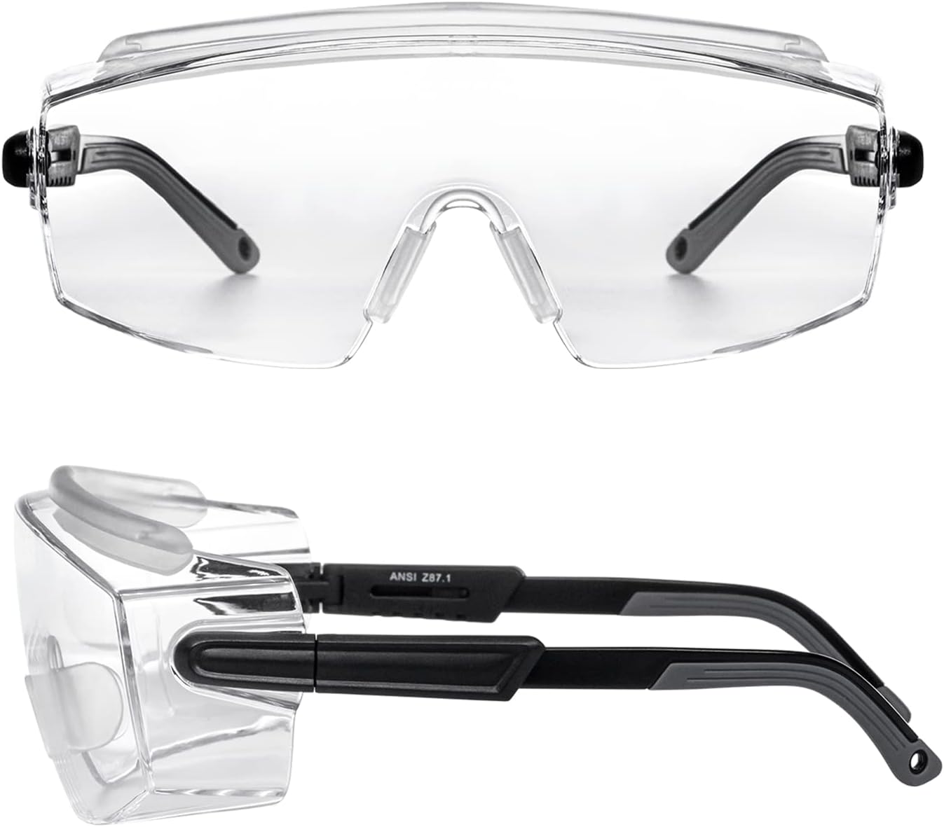 Safety Glasses Over Glasses Protective Eyewear Clear Scratch Resistant ...