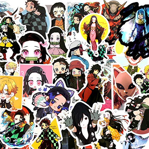 Buy 50PCS Demon Slayer Stickers Pack Vinyl Waterproof Stickers for ...