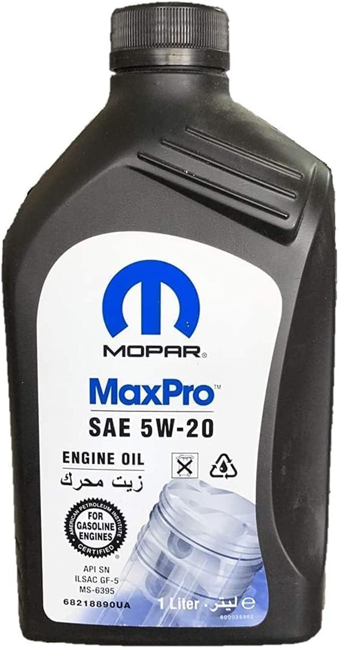 Mopar Maxpro Engine Oil for Jeep Dodge Chrysler (5W-20,1L) : Buy Online ...