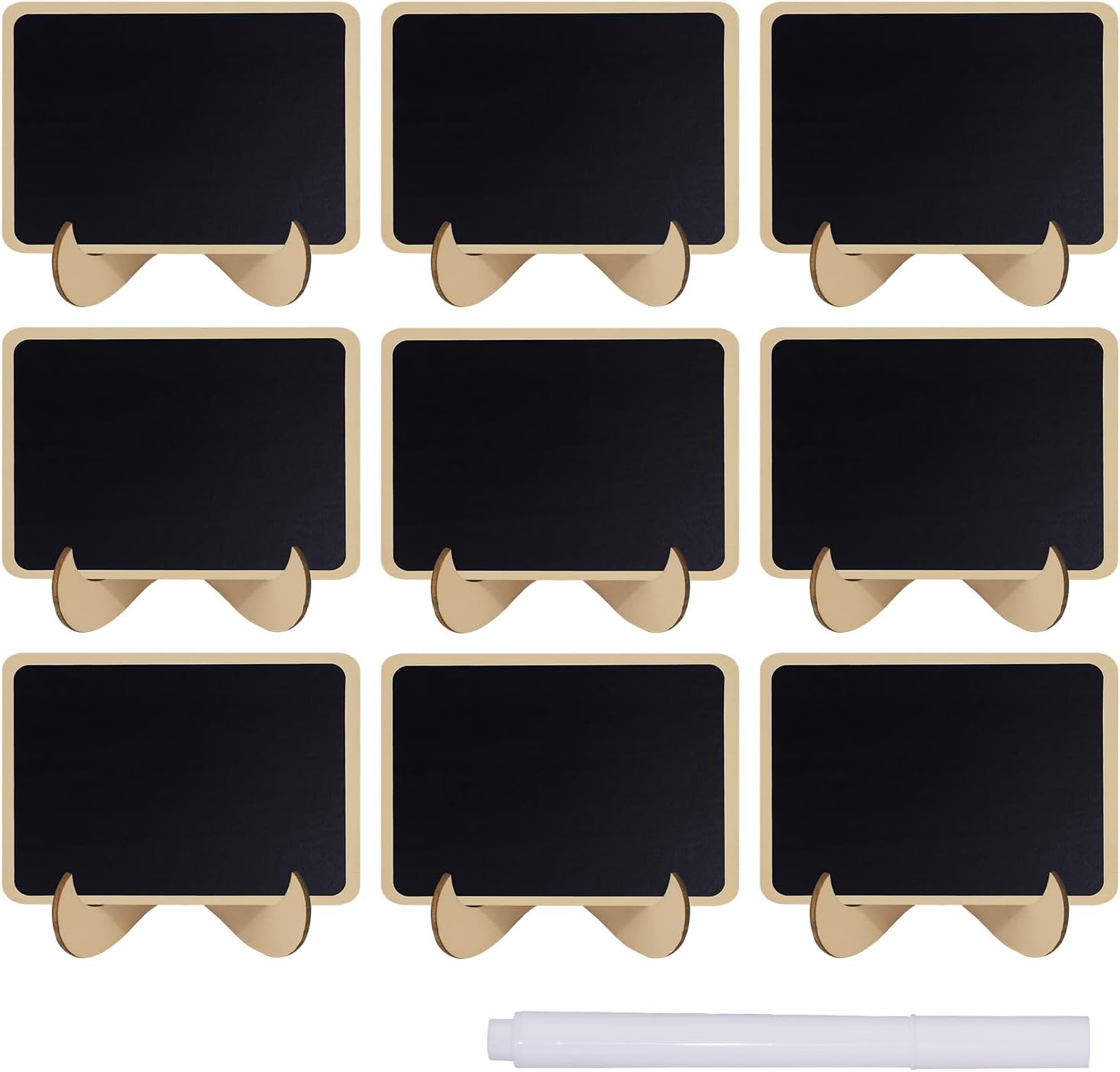 Amazon.com: LNAUJS 9 Pcs Rectangular Small Blackboard, Mini Wooden ...