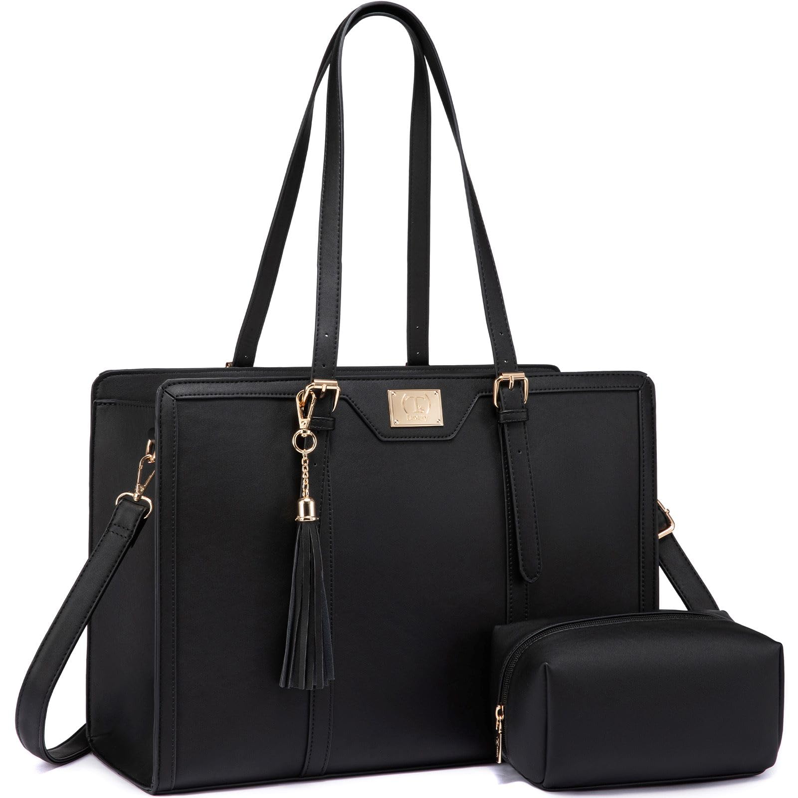 Amazon.com: T's Luxury Laptop Tote Bag For Women 15.6 Inch Bag Vegan ...