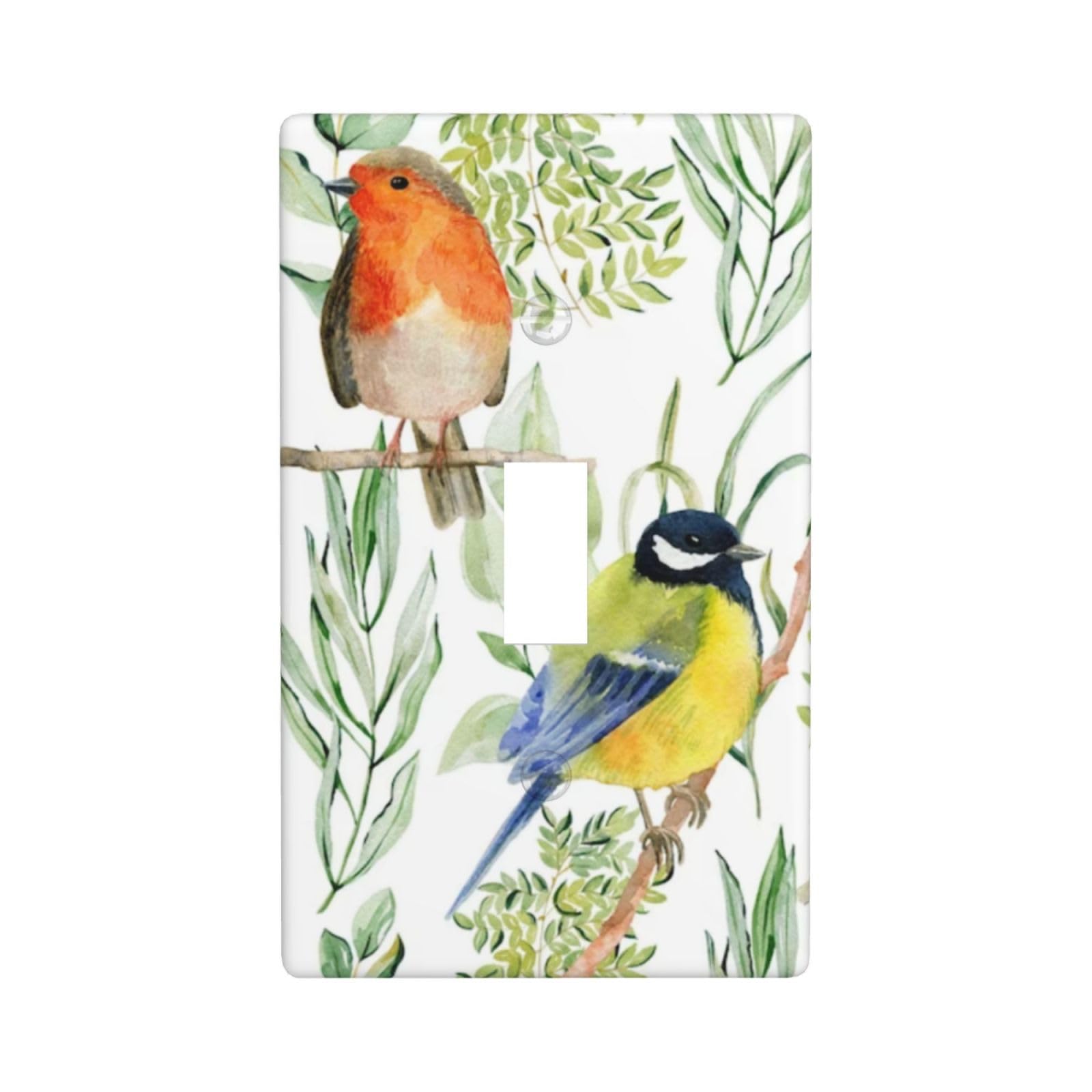 Bird Floral Flower Single Toggle Light Switch Plates And Outlet Covers ...
