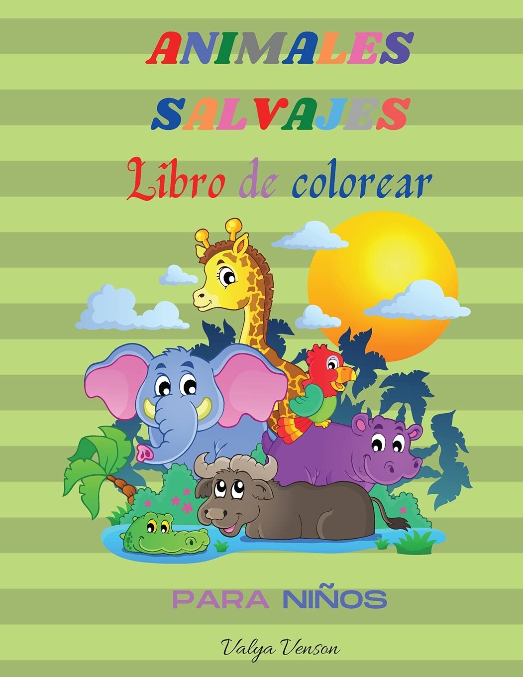 Buy Animales Salvajes Libro de Colorear: Libro para colorear de lindos animales salvajes para ...