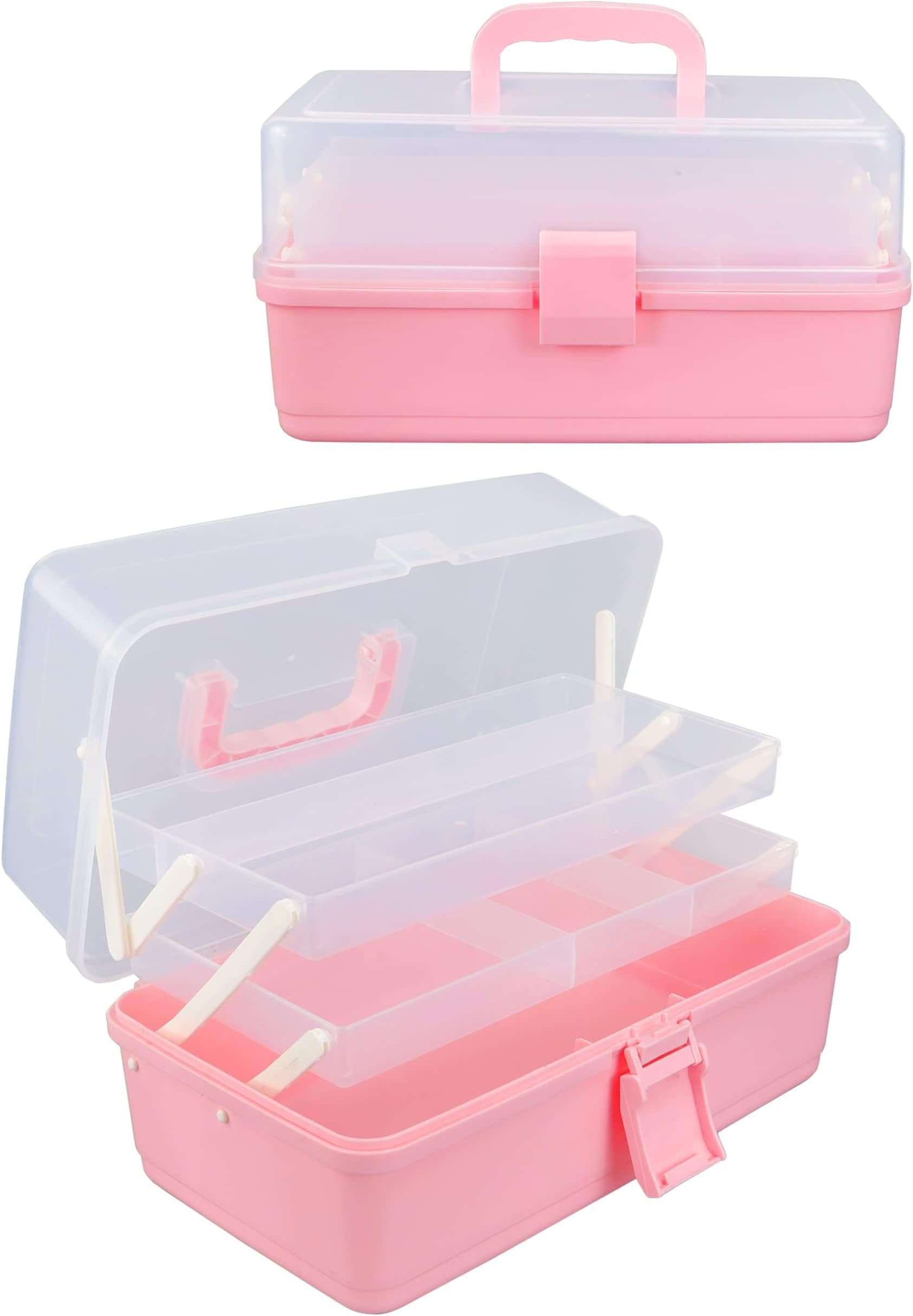 Amazon.com: Beoccudo Pink Tackle Box Hair Accessories Organizer Tackle ...