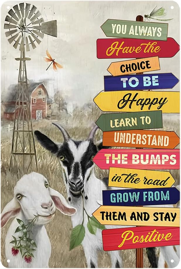 Amazon.com: Goat Sign, Goat Gifts for Goat Lovers Vintage Tin Signs for ...