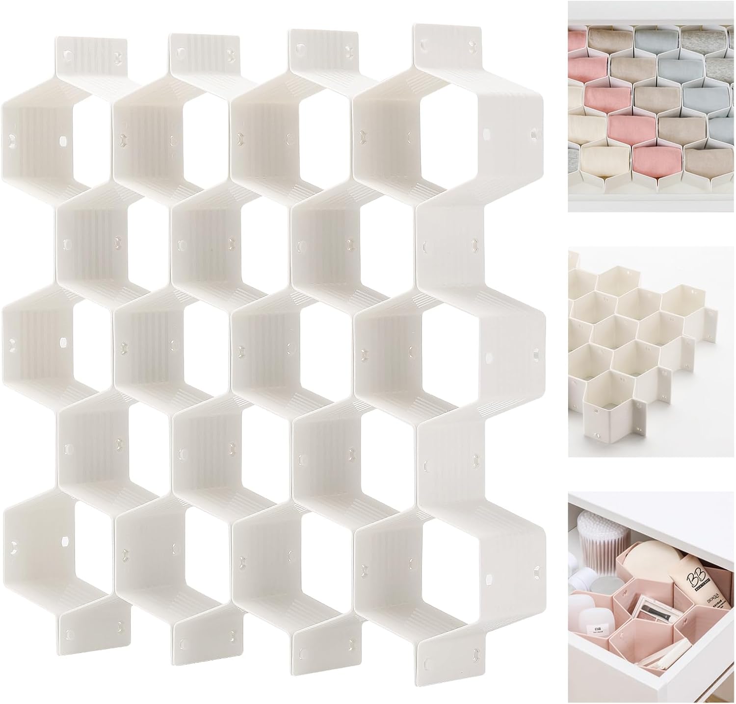 Amazon.com: Tecbeauty 8PCS Honeycomb Separator Adjustable Drawer ...