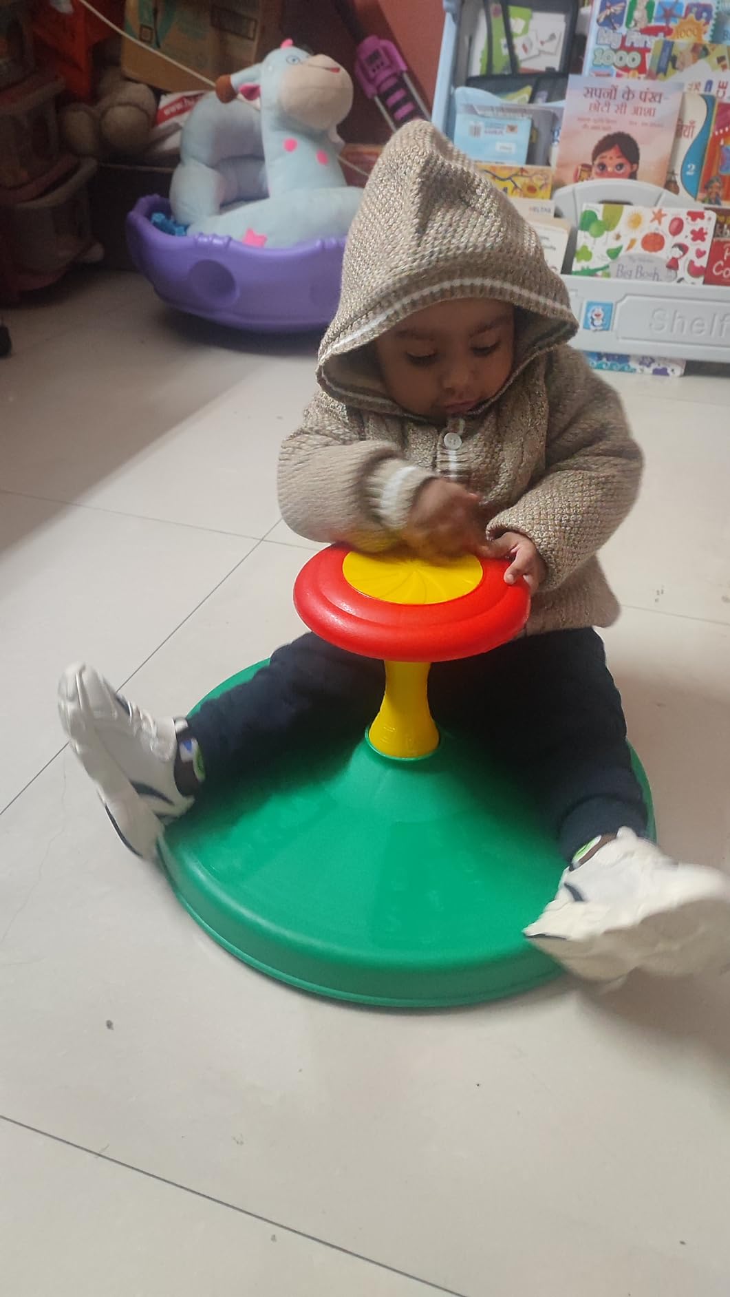 Buy INOVERA (LABEL) Sit 'N Spin Rolling Toy Indoor & Outdoor Spinning ...