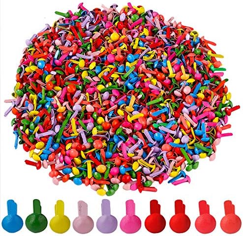 100 PCS Paper Fasteners Split Pins Multicolor Split Pins Round ...