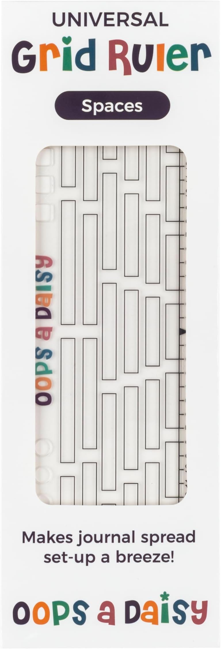 Journal Grid Ruler (Spaces Between Boxes) - Universal Sizing (A6, B6 ...