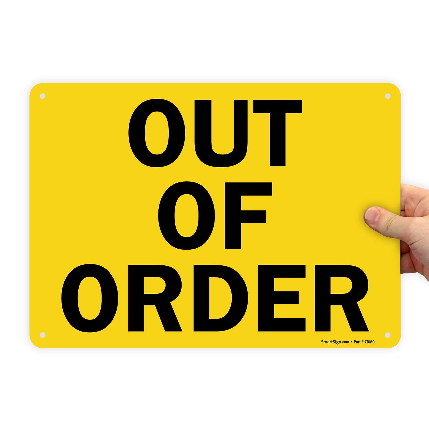 Amazon.com: SmartSign "Out of Order" Sign | 10" x 14" Plastic : Patio ...