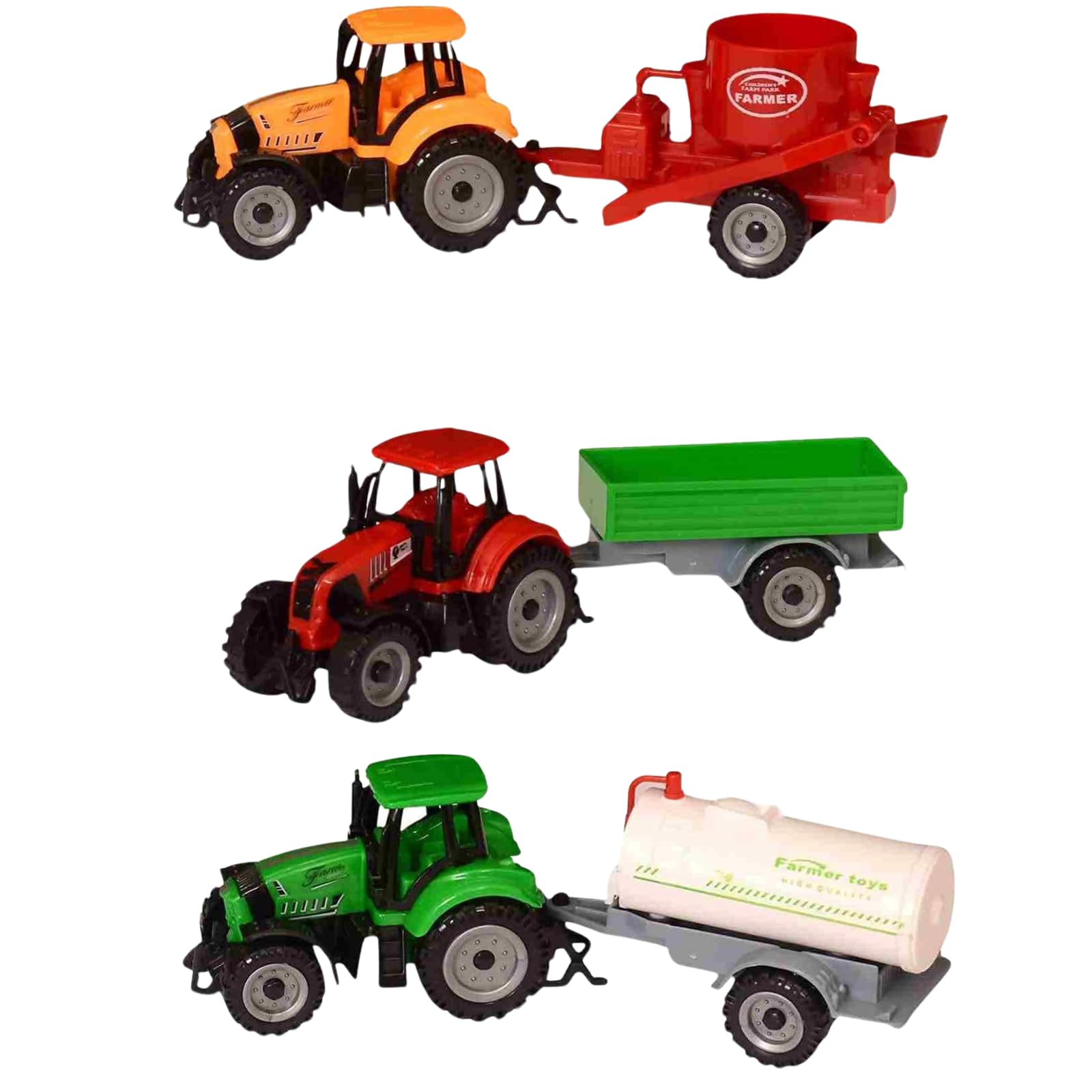 Buy URBAN TOYS Children Farm Park Farmer Set Tractor Toy with Trolley ...