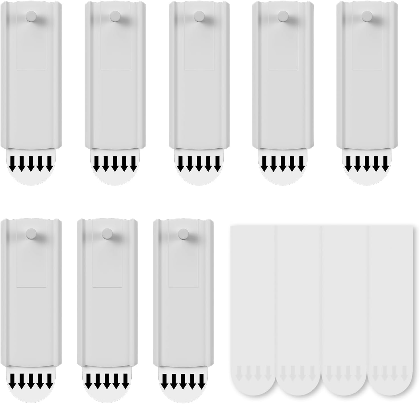 Adhesive Hooks Wall Hangers Without Nails, Wall Hooks for Hanging, 8PCS ...