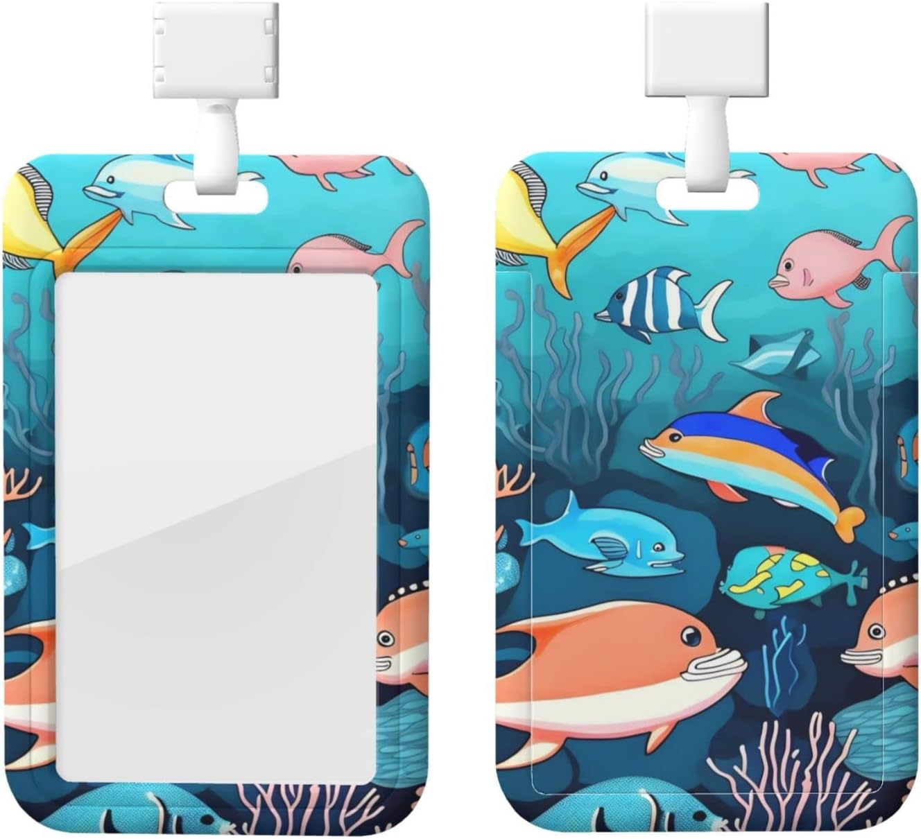 Amazon.com : Submarine Dolphins Lanyard Badge case, Stylish ID Badge ...