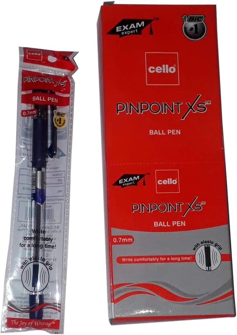 Amazon.com : Cello Pin Point - Ball Point Pen (10pcs) (Blue) : Office ...