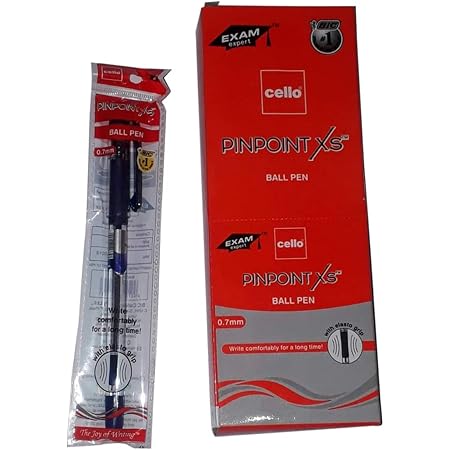 10 X Cello Pinpoint Fine Write Ball Point Pen Black Ink 0.5 Mm Tip ...