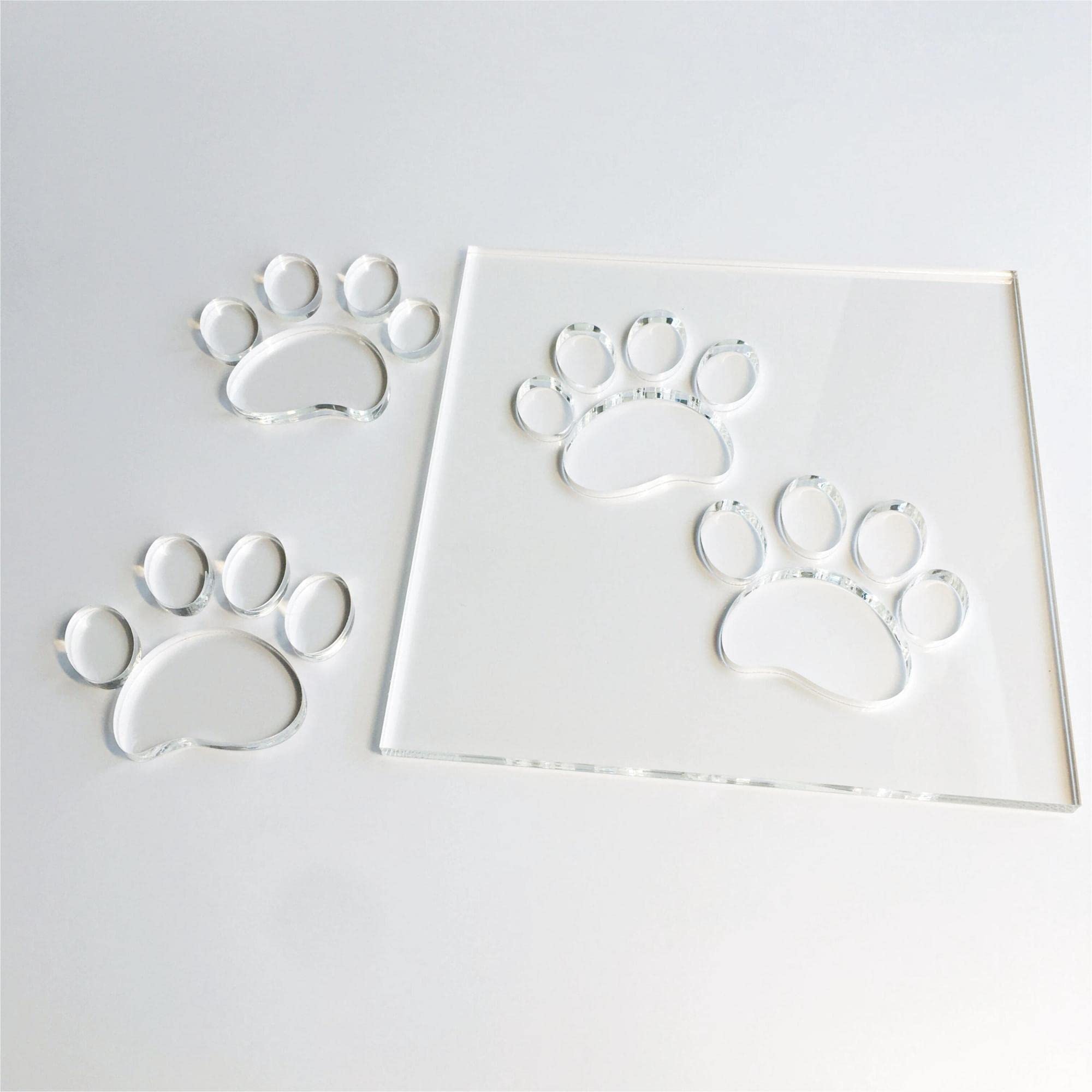 Amazon.com: Double Paw Prints Template, Clear Acrylic Template ...
