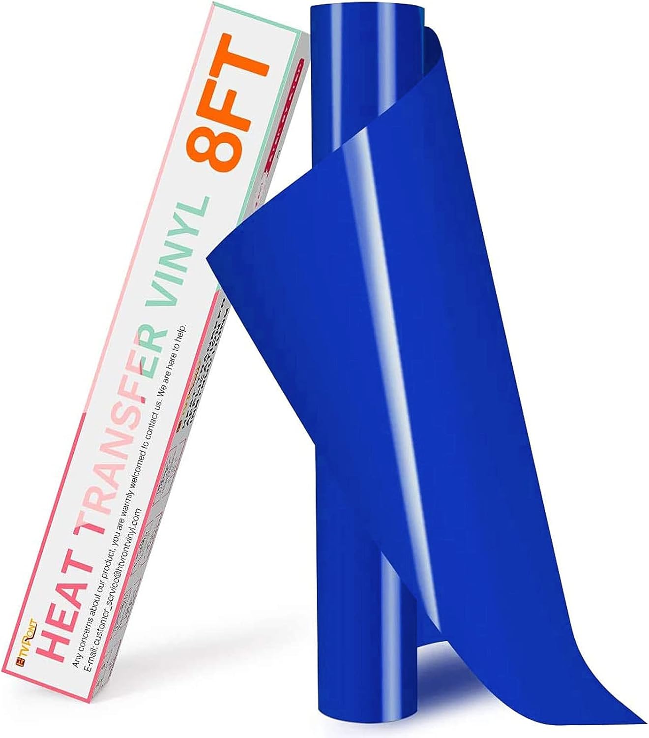HTVRONT HTV Vinyl Rolls Heat Transfer Vinyl - 12" x 8ft Blue HTV Vinyl ...