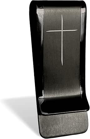 Black Titanium Money Clip for Men with Gift Box, Small Metal Money Clip ...