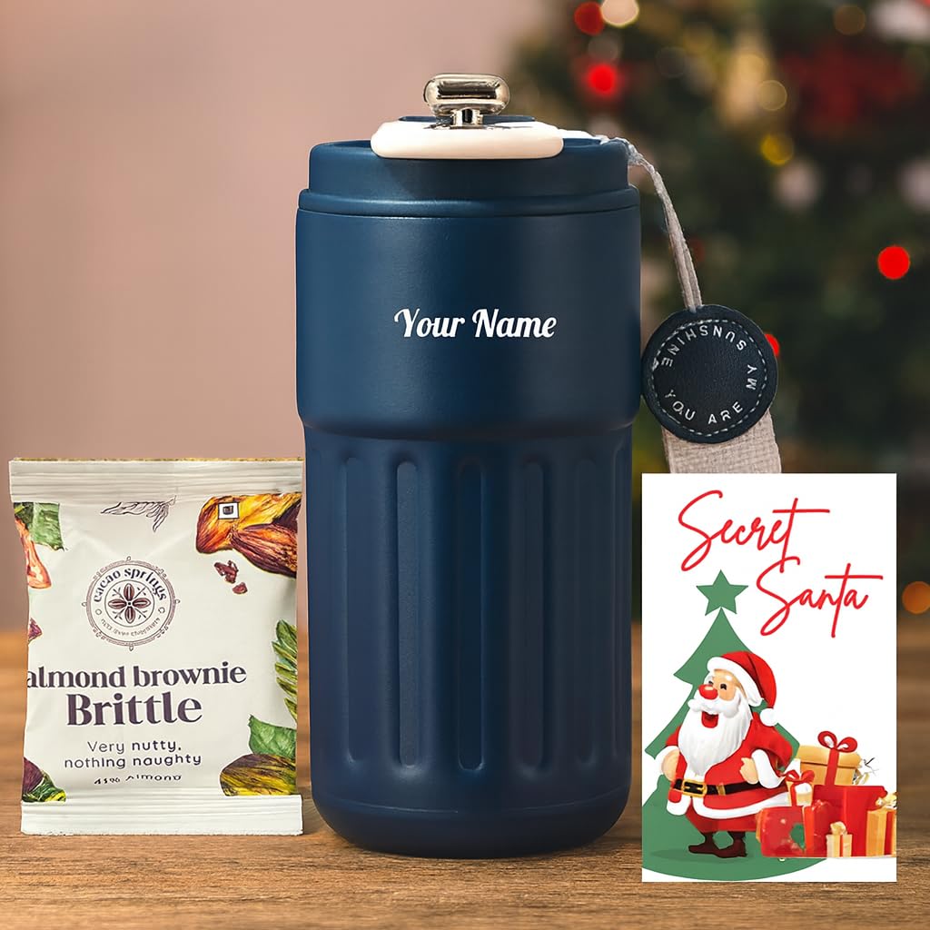 Buy Giftana Personalized Secret Santa Gift Set – Coffee Tumbler with ...