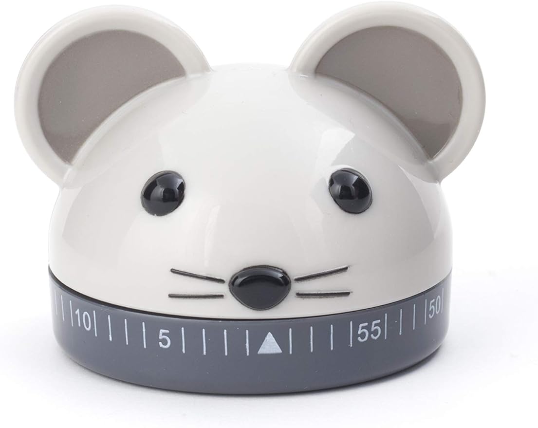 Kikkerland Mouse Kitchen Timer, Steel, Multi-Colour, 24-Piece : Amazon ...