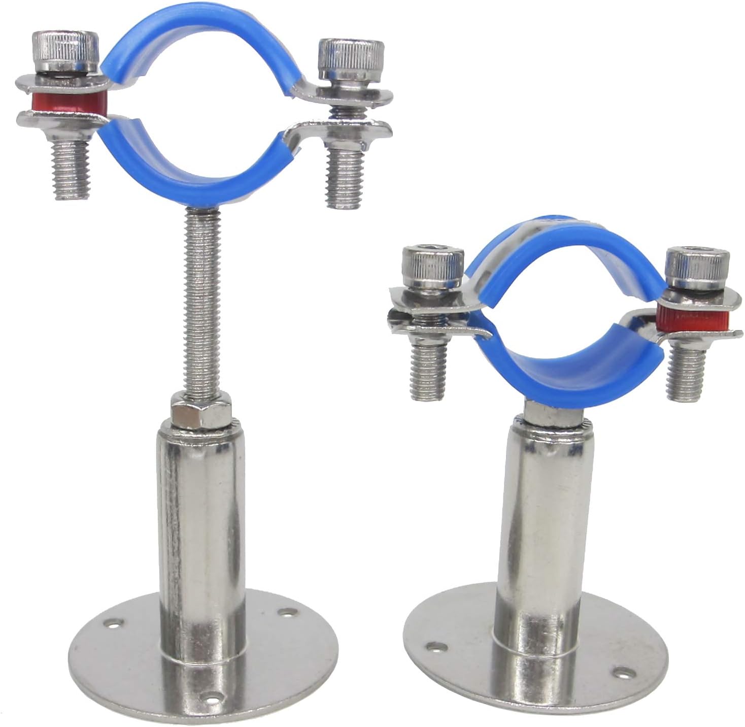 Lot de 2 supports de tuyau de montage mural en acier inoxydable avec ...