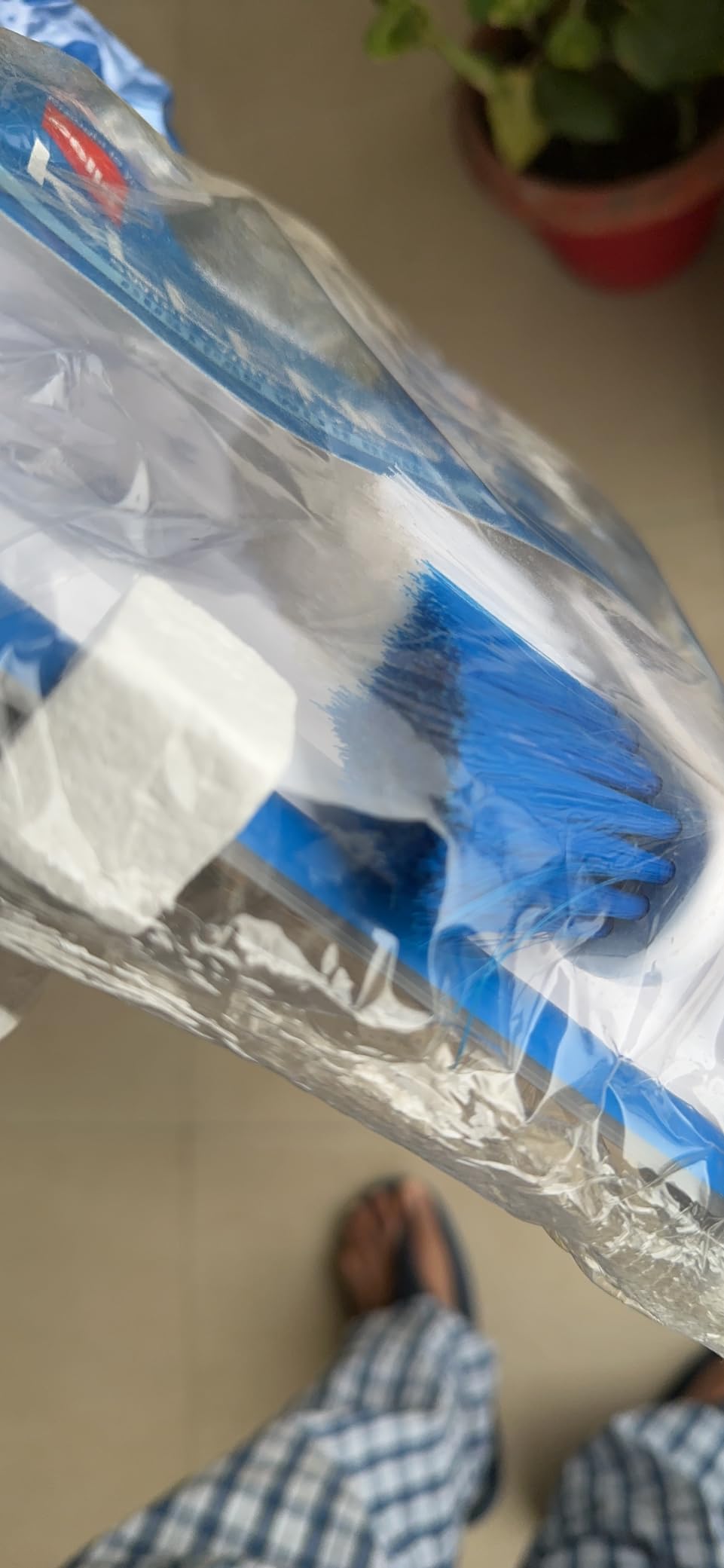 Cello SS and Plastic Telescopic Floor Wiper Blue+Kleeno by Cello Brush ...