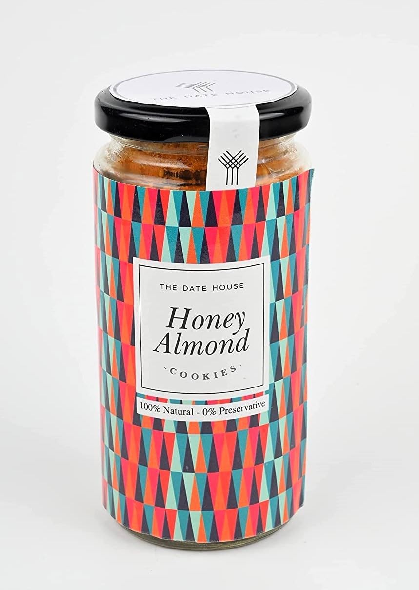 The Date House Organic & Natural Honey Almond Cookies Jar, the goodness ...
