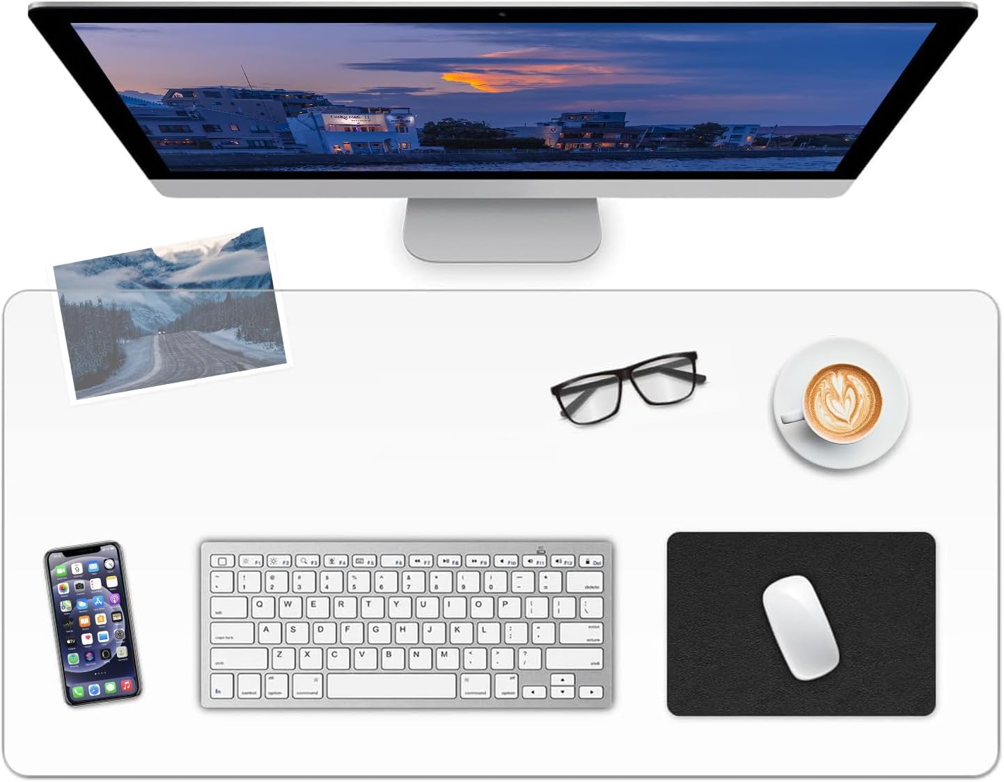 Bralucy Clear Desk Mat, Non-Slip PVC Desk Protector Mat with Round Edge ...