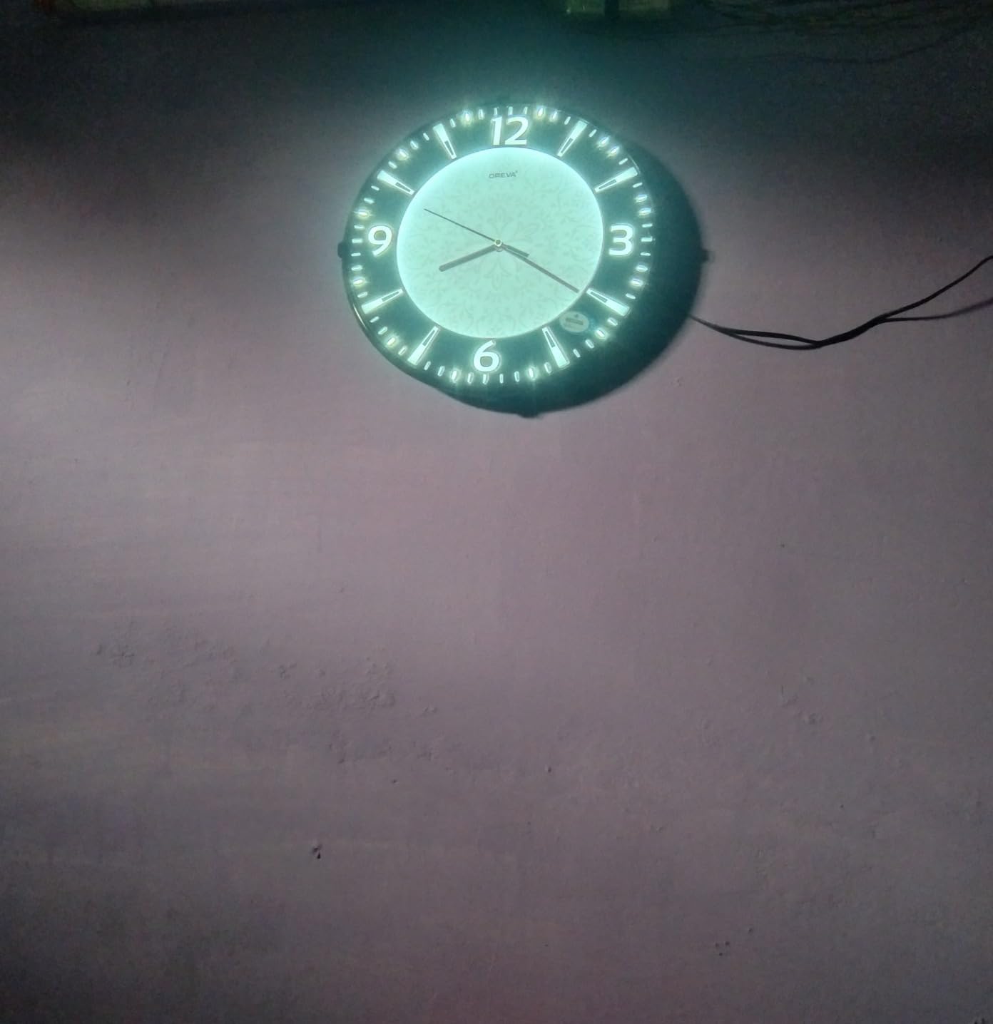 Buy Oreva Back Light Round Plastic Analog Wall Clock (32 cm x 32 cm x 4 ...